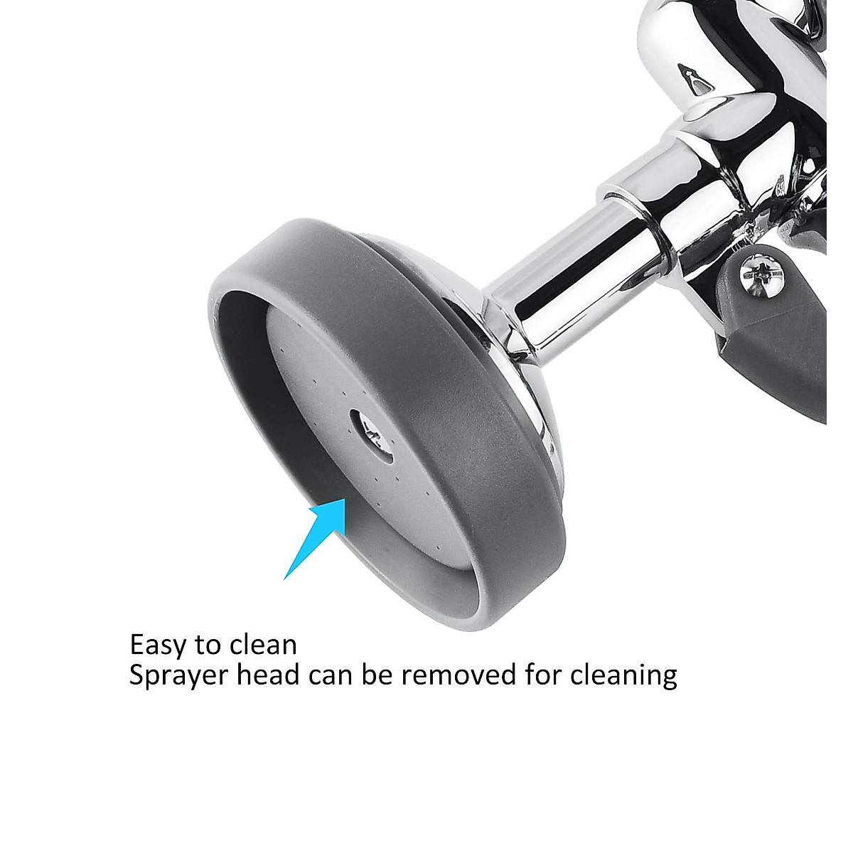 IMLEZON Pre Rinse Sprayer Commercial Sink Faucet Spray Valve Chrome Finished (Grey)