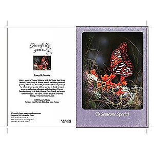 Gracefully Yours Blessed Birthday Greeting Cards Featuring Butterflies by Artist Larry Martin, 12, 4 Designs/3 Each with Scripture Message