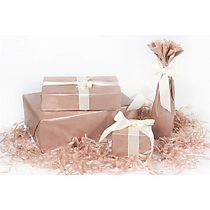 UNIQOOO 40 Sheets 20X26 Large Premium Metallic Rose Gold Champagne Gold Tissue Gift Wrap Paper Bulk - Recyclable Gift Wrapping Accessory - Perfect for Gift Bags, Wedding, Party, DIY Crafts