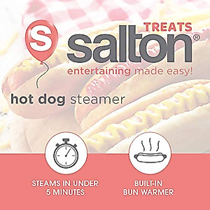 Salton HD1905 Hot Dog Food Steamer, Transparent, Red