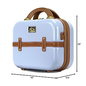 Chariot Gatsby 2-piece set Hardside Expandable Carry On Luggage With Matching Beauty Case (Ice Blue)
