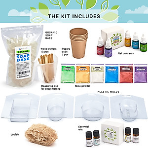 Soap Making Kit for Adults Organic - Soap Kit Making for Beginners Natural - Make Your Own Soap - DIY Soap Maker Kit - Organic Soap Making Kit