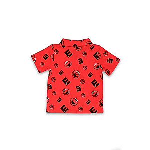 Isaac Mizrahi Loves Sesame Street Gang Elmo Baby Toddler Polo Collared Shirt (2T, Red)