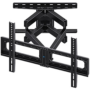 HOMEVISION Full Motion TV Wall Mount for Most 32-75 inch TVs, TV Mount Swivel and Tilt with Dual Articulating Arms,TV Wall Mount Bracket Holds up to132lbs Max VESA 600x400mm Fits 12/16" Wood Stud