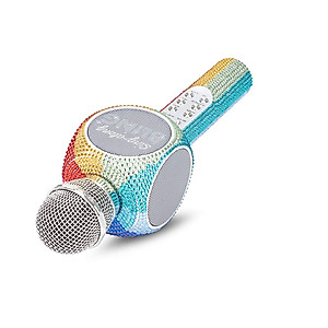 Wireless Express - Sing-Along Bling Bluetooth Karaoke Microphone and Bluetooth Stereo Speaker All-in-One (Rainbow Bling)