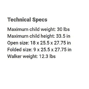 Joovy Spoon Baby Walker & Activity Center Featuring Three Adjustable Heights, Tough Luggage Grade Seat Material, and 30 lb Weight Capacity - JPMA Safety Certified (Greenie)