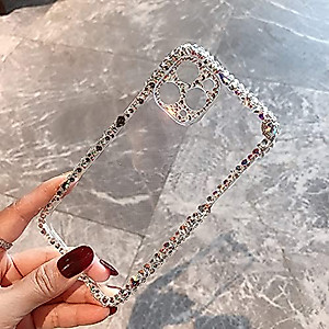 MOSEZA for iPhone 12 Pro Max Case Luxury Glitter Bling Silicone Rhinestone Cute Protective Phone Case for Women Girl for iPhone 12 Pro Max 6.7 inch