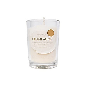 Rewined - Premium Champagne Scented Candles (6oz) - Velvety Smooth, Smoky Scented with Notes of Peony, Bergamot, Peach Blossom & Brioche - Non Toxic Candles