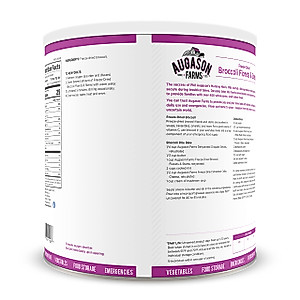 Mountain House Cooked Diced Chicken | Freeze Dried Survival & Emergency Food | #10 Can | Gluten-Free, 30235-Parent & Augason Farms Freeze Dried Broccoli Florets & Stems 7 oz No. 10 Can