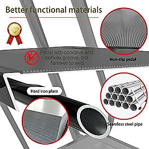 SUZHI Heavy Duty 4 Step Foldable Ladder with Handrails, Attachable Tool Bag & Anti-Slip Wide Pedal Ladders for Indoor Hanging Paintings, Cleaning High ledge&Ceiling,Fan, 300 Pound Capacity