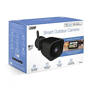 Feit Electric CAM/WM/WiFi 1080p HD Outdoor WiFi Smart Home Security Camera with Night Vision, 2-Way Audio, Black