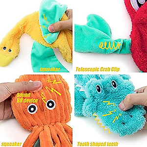 AWOOF Dog Toys No Stuffing, 5 Pack Dog Squeaky Toys Durable Dog Chew Toy Set for Puppy Small Medium Large Dog