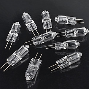 Diximus G4 Low Voltage Halogen Bulbs - 20 Watt Small Light Bulb – 12V Landscape Light Bulbs 20W Bi-Pin Bulb for Under Cabinet Puck Light, Chandeliers, Track Lighting - Warm White 2700K - 10 Pack