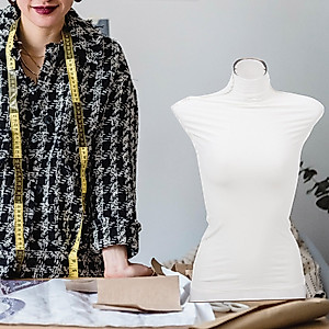 Baluue Superb Fabric Cover Female Model Cloth Accessories for Upper Body Dress Stand Form Mannequin Model ( Mannequin NOT Included ) White