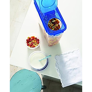 LocknLock Easy Essentials Food lids (flip-top) / Pantry Storage/Airtight containers, BPA Free, top-16.5 Cup-for Cereal, Clear