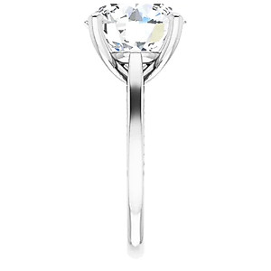 JEWELERYIUM Round Brilliant Cut 7 Carat, Colorless Moissanite Engagement Ring, Wedding/Bridal Ring Set, Solitaire Halo, Antique Anniversary Promise Ring Gift for Her (7)