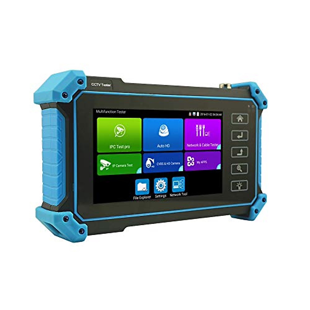 EVERSECU CCTV IP Camera Tester Monitor, 8MP AHD CVI TVI CVBS IP Camera Test 4K HD Display Video Monitor 5inch IPS Touch Screen IPC Tester Support POE PTZ WiFi RS485 HDMI & VGA Input DC12V Output