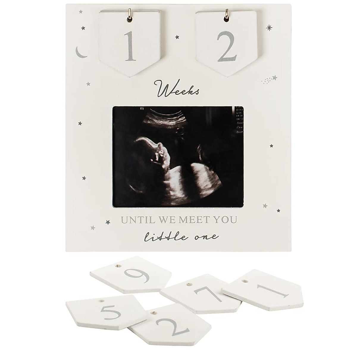 Sonogram Picture Frame | Countdown Weeks | Keepsake Baby Ultrasound Frame | Great Gift for Expecting Parents | Nursery Décor | Best Baby Announcement | Love at First Sight (6.5 x 6 Inches)