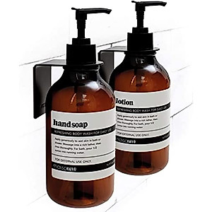 MaisoNovo Shampoo Dispenser for Shower Wall 2 Chamber, Soap Holder for Shower Wall, Self-Adhesive Wall Mount Toothbrush Holder, (2 Bottles, 2 Razor Holders, 1 soap Holder)