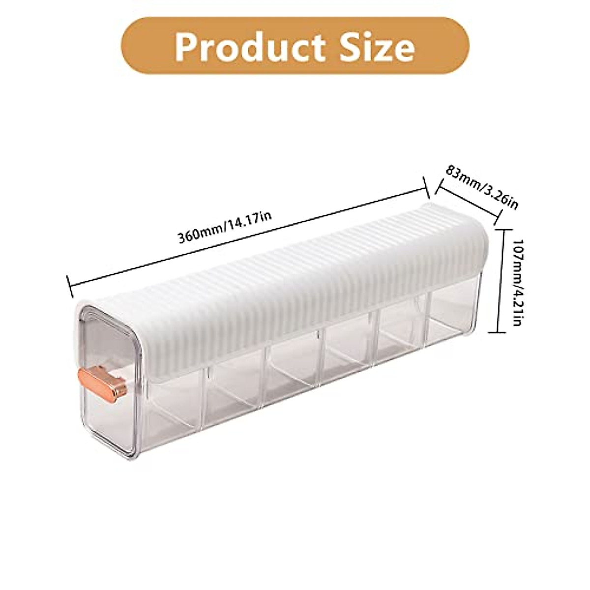 YWNYT Socks Underwear Wall Mount Drawer Organizer, 6 Cells Storage Box Switchable Drawer Organizers Anti Dust Storage Boxes for Clothes Socks Lingerie Underwear Ties Data Cable Seasonings (1), white