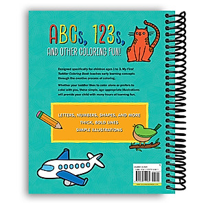 My First Toddler Coloring Book: Fun with Numbers, Letters, Shapes, Colors, and Animals! (Kids coloring activity books)