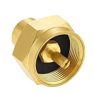 ANPTGHT 1LB Propane Gas Bottle Refill Adapter with 1/4" Female NPT Thread 1-lb Tank Brass Fitting Grill Stove Connector, Pack of 2