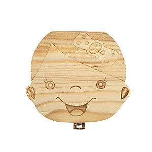 APOWUS Girls Tooth Fairy Kit with Pink Pillow, Wood Box Organizer, 20 Letters