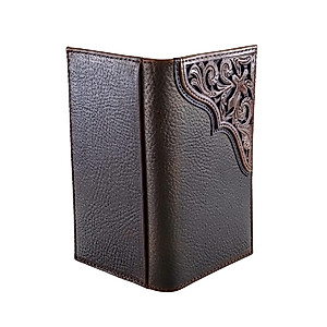 ARIAT Men's Cross Corner Inlay Rodeo Western Wallet, Brown, One Size