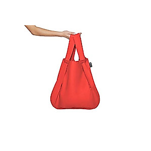 Notabag Original 2 in 1 Backpack and Bag (Red) – Backpack waterproof – reusable grocery bags foldable – clever design for more flexibility – backpack waterproof – grocery tote bag