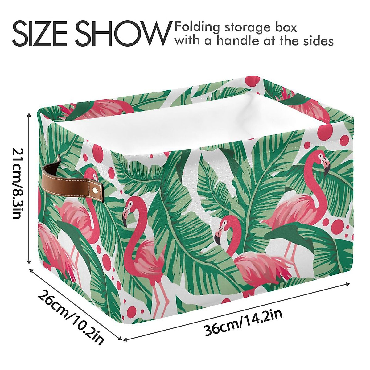 SDMKA Fabric Storage Baskets Pink Flamingo Foldable Baskets Large Storage Bins for Organizing Shelves Closet Home, Decorate Your Rooms