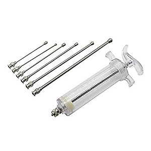 YITON Bird Feeders 20Ml Animal Feeding Syringe With 6Pcs Straight Stainless Steel Gavage Tubes Bird Feeding Accessories 1Set