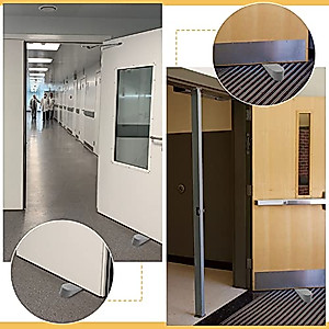 Large Doorstop 2 Pack, Heavy Duty Door Stoppers for Bottom of Door High 1.9 Inches, Rubber Industrial Door Stop, Wedge Door Stopper Great for Home Office School Heavy Door (Grey)