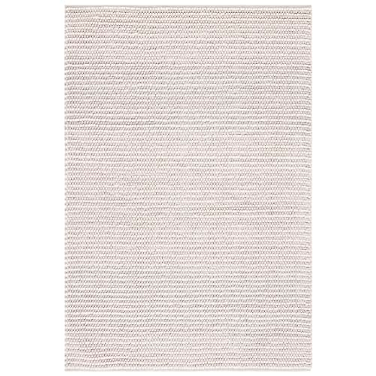 SAFAVIEH Natura Collection Area Rug - 8' x 10', Ivory & Beige, Handmade Farmhouse Boho Wool, Ideal for High Traffic Areas in Living Room, Bedroom (NAT220B)
