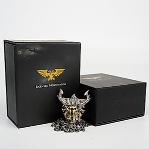 Starforged Ka'Bandha Khorne Chaos Demon Men's 18K Gold Necklace Warhammer 40K Blood Angel Killer Pendant