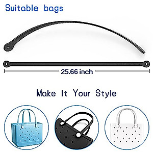 Bag Strap Replacement for Bogg Bag, Bag Handle Strap Replacement for Bogg Bag, Rubber Pouch, EVA Carry Bag, Beach Bag Repair Kit (Black)