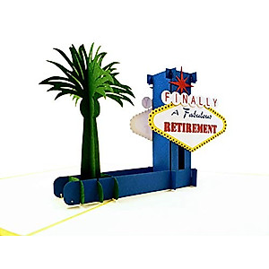 iGifts And Cards Awesome Happy Retirement Las Vegas 3D Pop Up Greeting Card – Miss You, Farewell, Retire, Special, Best Wishes, Fun, Unique, Funny, Good Bye