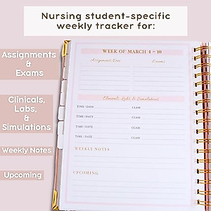 The Nursing School Planner, The Essential Nursing Student Planner, Student Nurse, Nursing Student Essential Student Gifts August 2023 - Nursing Academic Planner - Nursing School Essentials, Weekly