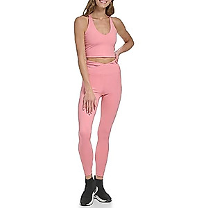 DKNY Women's Full Coverage Racer Back Sports Active Bra, Terra