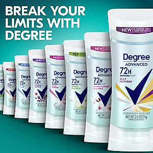 Degree Advanced MotionSense Antiperspirant Deodorant 4 Count 72-Hour Sweat And Odor Protection Sexy Intrigue Antiperspirant Deodorant For Women With MotionSense Technology 2.6oz