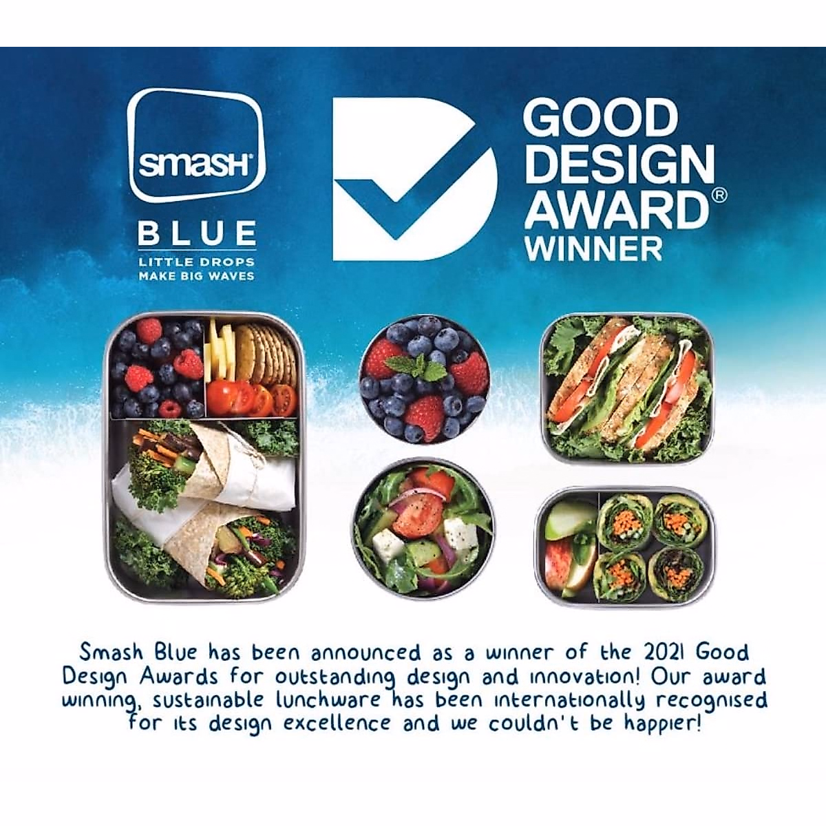 Smash Reusable Stainless Steel Travel Utensils/Cutlery Set with Silicone Case Sage