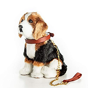 THE QUEEN'S TREASURES 18 Inch Doll Pets, Beagle Puppy Dog Pet Friend with Leash and Collar, Compatible for Use with American Girl Dolls