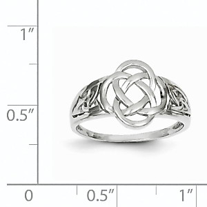 IceCarats 14K White Gold Ladies Celtic Love Knot Ring size 7