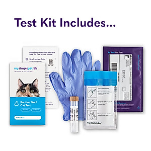 MySimplePetLab Cat Stool Test Kit | Fast and Accurate Cat Worms and Giardia Test | Mail-in Stool Sample Kit for Early Detection of Cat Worms and Giardia
