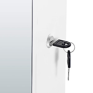 SUPER DEAL Upgraded 2in1 Jewelry Cabinet 47.3" H Wall/Door Mounted Jewelry Armoire with 6 Shelves 2 Drawers Jewelry Organizer with Full Length Mirror