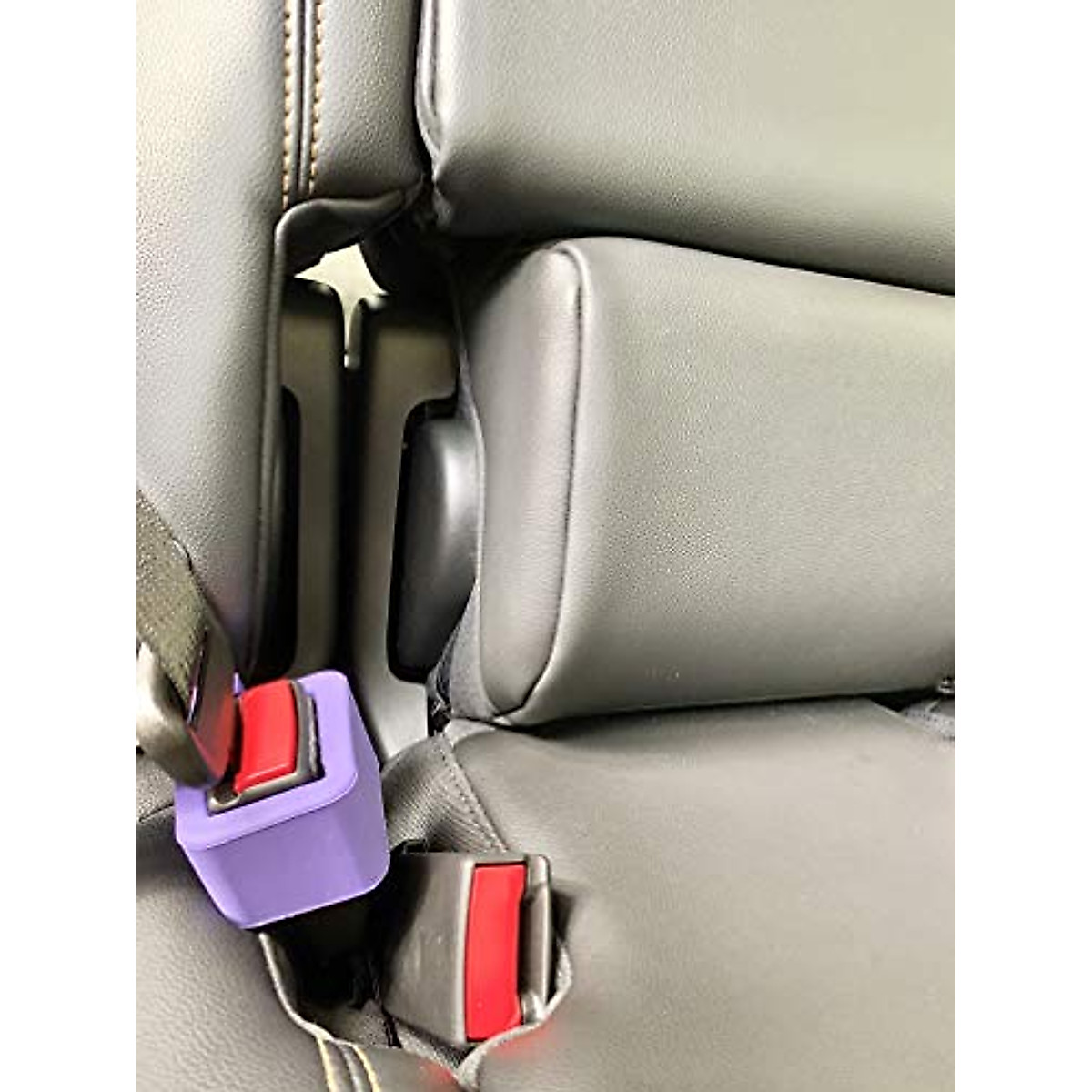 BPA-FREE Buckle Booster (Short Model, With Side Slit), Raises & Stabilizes Your Buckle - Fasten Your Car Seat Belt Easily - Innovative Design Snaps Around Receptacle - Fun Kid Safety Stickers (5-Pack)