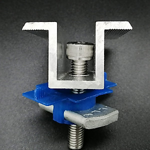 10 Pcs Adjustable Solar Panel Mounting Bracket Clamp Wide Photovoltaic Support Mid Clamps Bracket for Solar Panel System pv photovoltaic mounting Bracket