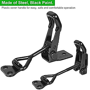 6Pack Adjustable Toggle Latch Clamp 550 lbs Holding Capacity Toggle Latch Hasp Clamp GH-4002 Quick Release Pull Latch Black Metal Draw Latch for Door, Box Case Trunk, Smoker Door, Jig