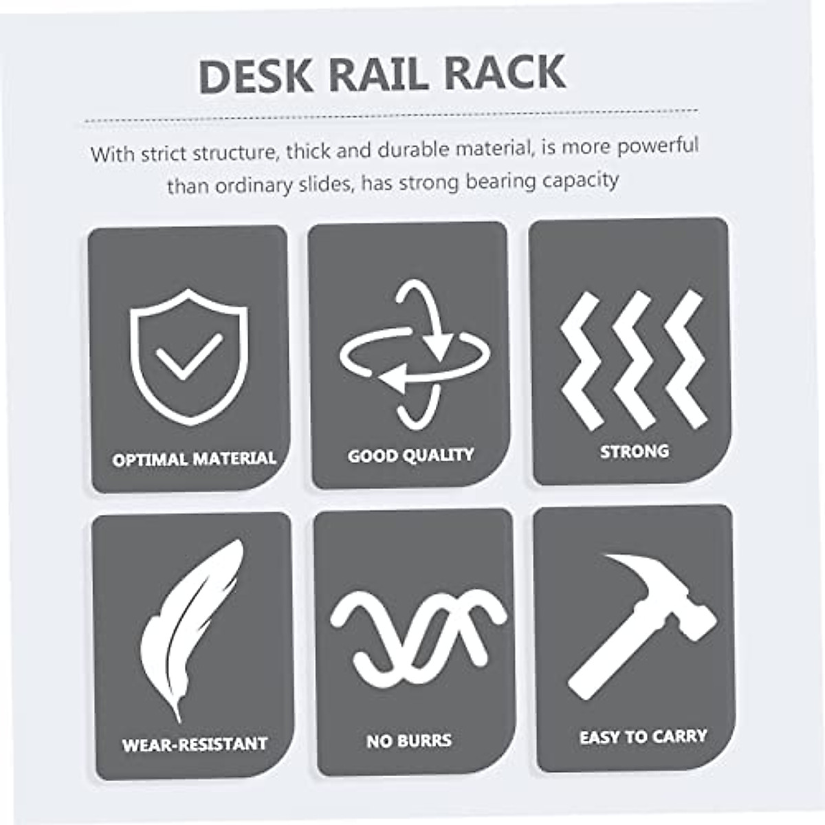 STOBOK 1 Pair Keyboard Rails Keyboard Stand for Desk Keyboard Holder Under Desk Keyboard Tray Slide Rail Work Desk Accessories Plastic Serving Tray Drawer Rails Durable Keyboard Slide Set