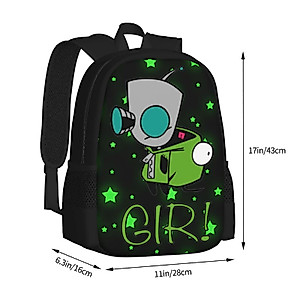 DHCUTE Fashion Backpack Planet Irk_Zim Gir Unisex High Capacity Shoulders Bag Students Schoolbag Travel Bags