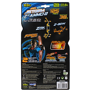 Zing Air Storm Z Ammo - Includes 1 Suction Cup Arrow & 1 Light Up Foam Whistle Arrow Refill, for Ages 8 and up, Compatible with Zing Bows
